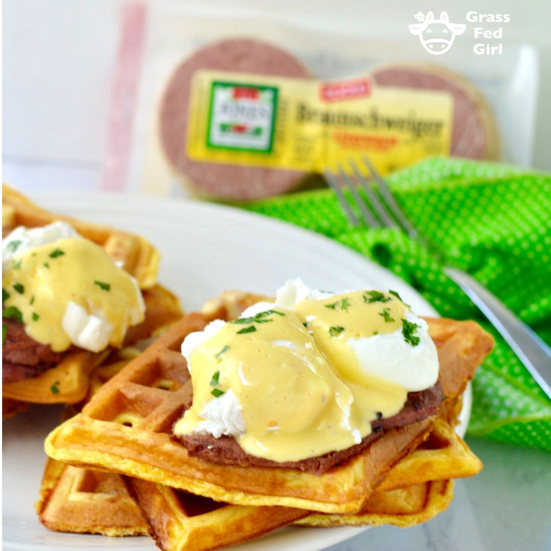 Keto Carnivore Diet Chaffle Benedict Recipe (Low Carb, Ketogenic)